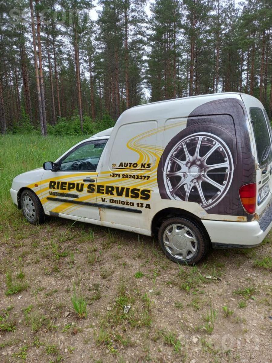 White Volkswagen Caddy 1998 in Riga, with an engine capacity of 1.90 L and mileage of 200 thousand km for 1500 €, photo 4 on AUTOMOTO.COM.LV