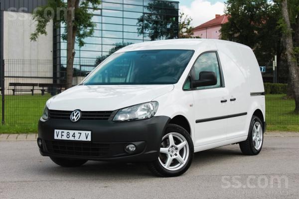 White Volkswagen Caddy 2013 in Tukums, with an engine capacity of 1.60 L and mileage of 324 thousand km for 5499 €, photo 1 on AUTOMOTO.COM.LV