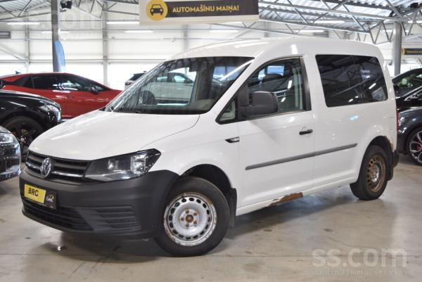 White Volkswagen Caddy 2018 in Riga, with an engine capacity of 2.00 L and mileage of 355 thousand km for 4900 €, photo 1 on AUTOMOTO.COM.LV