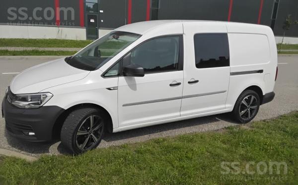 White Volkswagen Caddy 2018 in Liepaja, with an engine capacity of 2.00 L and mileage of 188 thousand km for 11900 €, photo 2 on AUTOMOTO.COM.LV