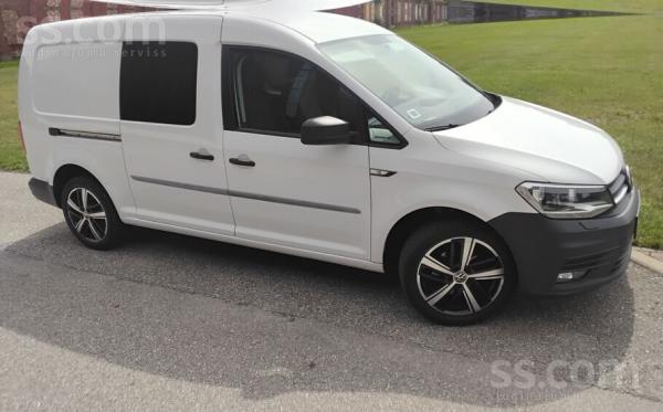 White Volkswagen Caddy 2018 in Liepaja, with an engine capacity of 2.00 L and mileage of 188 thousand km for 11900 €, photo 3 on AUTOMOTO.COM.LV