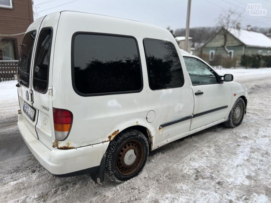 White Volkswagen Caddy 1998 in Kaunas, with an engine capacity of 1.90 L and mileage of 326 thousand km for 650 €, photo 6 on AUTOMOTO.COM.LV