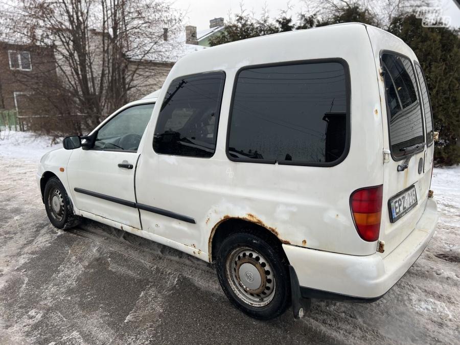 White Volkswagen Caddy 1998 in Kaunas, with an engine capacity of 1.90 L and mileage of 326 thousand km for 650 €, photo 8 on AUTOMOTO.COM.LV