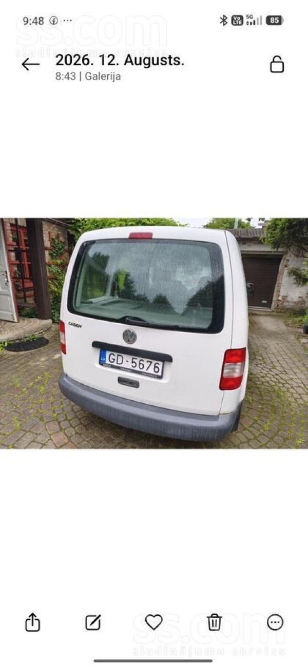 White Volkswagen Caddy 2006 in Riga, with an engine capacity of 1.40 L and mileage of 310 thousand km for 1610 €, photo 3 on AUTOMOTO.COM.LV