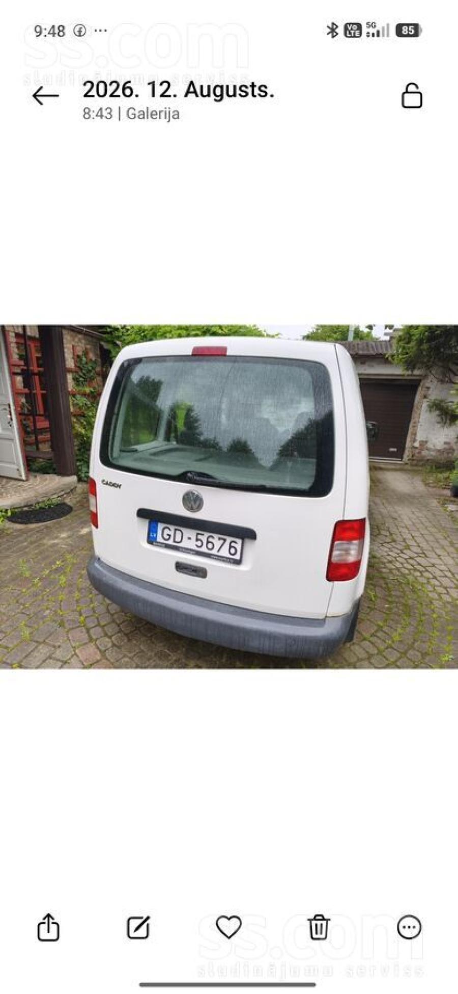 Balts Volkswagen Caddy 2006 Rīga, ar dzinēja tilpumu 1.40 L un nobraukumu 310 tūkst. km par 1610 €, foto 4 vietnē AUTOMOTO.COM.LV