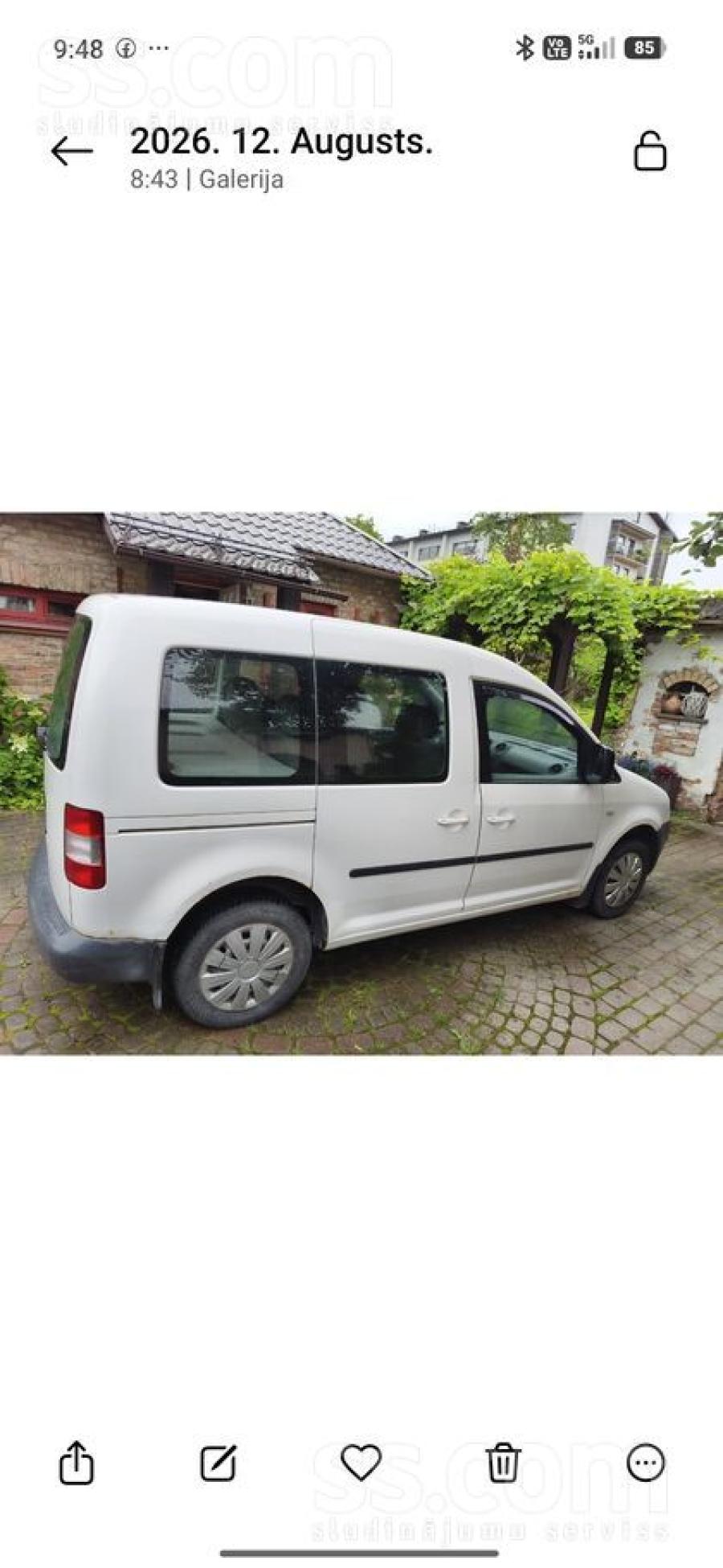 Balts Volkswagen Caddy 2006 Rīga, ar dzinēja tilpumu 1.40 L un nobraukumu 310 tūkst. km par 1610 €, foto 5 vietnē AUTOMOTO.COM.LV