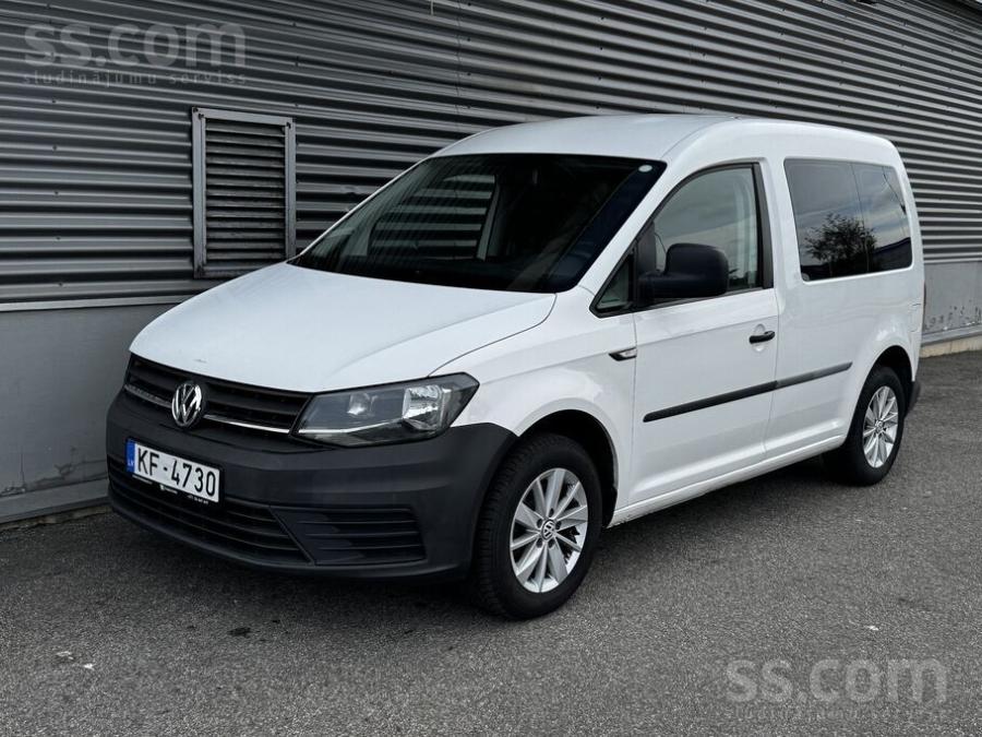 White Volkswagen Caddy 2015 in Riga, with an engine capacity of 1.60 L and mileage of 184 thousand km for 6900 €, photo 1 on AUTOMOTO.COM.LV