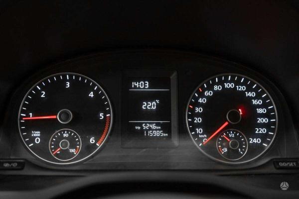 White Volkswagen Caddy 2018 in Vilnius, with an engine capacity of 2.00 L and mileage of 116 thousand km for 9500 €, photo 8 on AUTOMOTO.COM.LV
