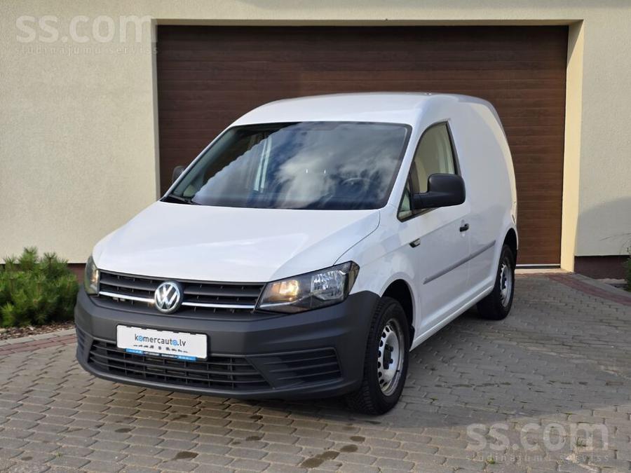 White Volkswagen Caddy 2020 in Riga, with an engine capacity of 2.00 L and mileage of 84 thousand km for 11495 €, photo 1 on AUTOMOTO.COM.LV