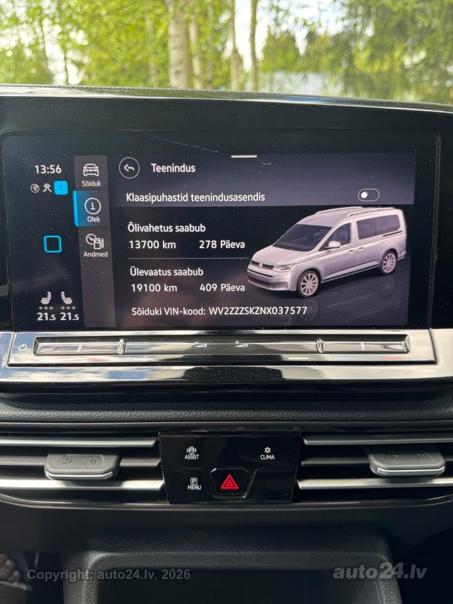 White Volkswagen Caddy 2022 in Tallinn, with an engine capacity of 2.00 L and mileage of 156 thousand km for 27850 €, photo 17 on AUTOMOTO.COM.LV