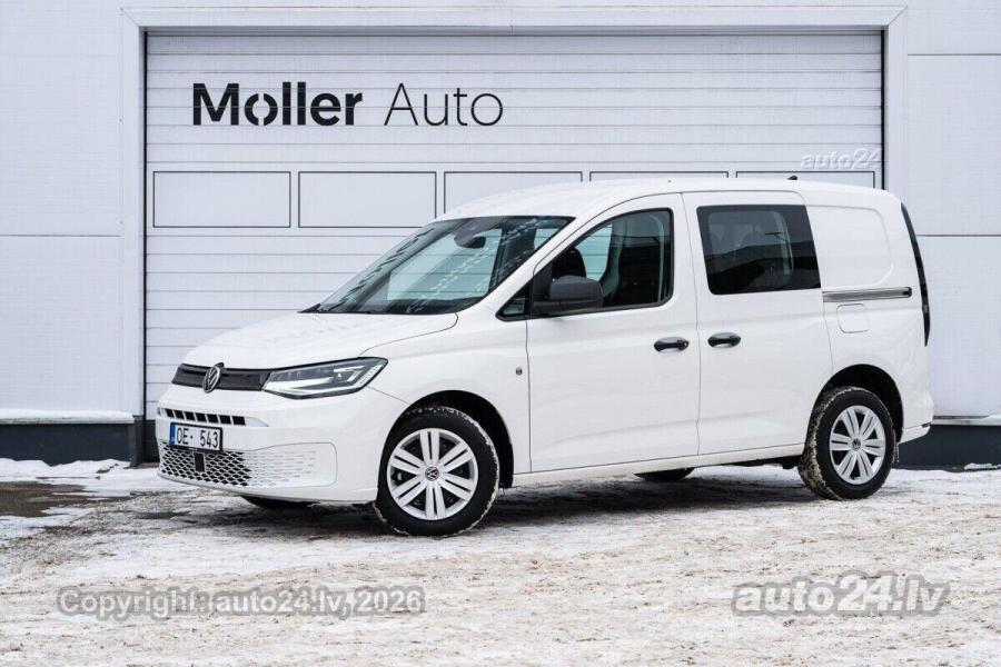Balts Volkswagen Caddy 2025 Rīga, ar dzinēja tilpumu 2.00 L un nobraukumu 8 tūkst. km par 35816 €, foto 1 vietnē AUTOMOTO.COM.LV