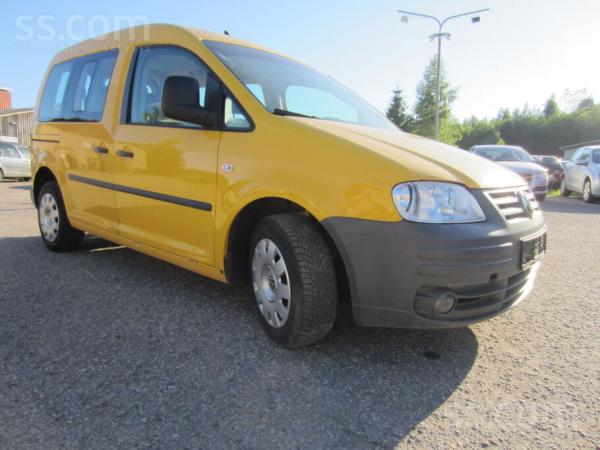 Yellow Volkswagen Caddy 2009 in Riga, with an engine capacity of 1.90 L and mileage of 230 thousand km for 3700 €, photo 1 on AUTOMOTO.COM.LV