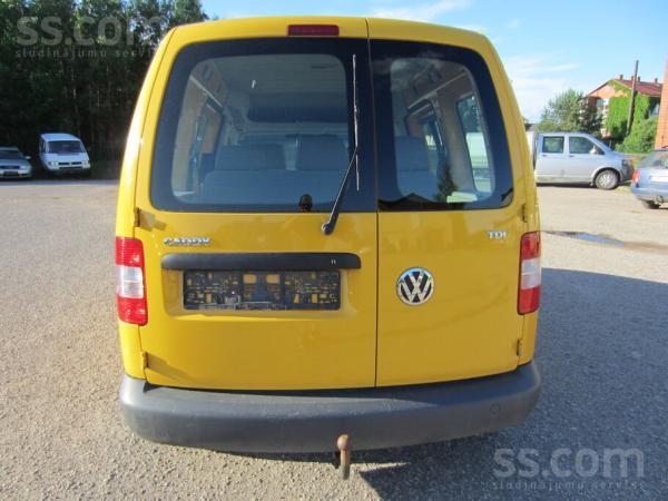 Yellow Volkswagen Caddy 2009 in Riga, with an engine capacity of 1.90 L and mileage of 230 thousand km for 3700 €, photo 4 on AUTOMOTO.COM.LV