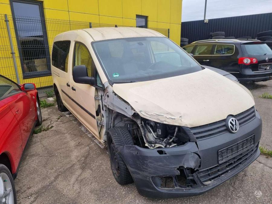 Dzeltens Volkswagen Caddy 2015 Kauņa, ar dzinēja tilpumu 2.00 L un nobraukumu 400 tūkst. km par 2600 €, foto 5 vietnē AUTOMOTO.COM.LV