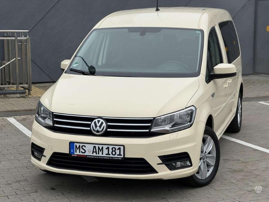 Yellow Volkswagen Caddy 2019 in Jonava, with an engine capacity of 2.00 L and mileage of 290 thousand km for 9850 €, photo 1 on AUTOMOTO.COM.LV