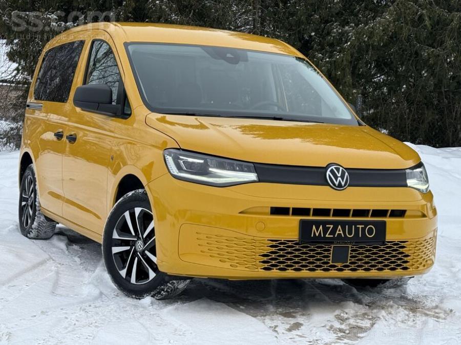 Yellow Volkswagen Caddy 2021 in Tukums, with an engine capacity of 2.00 L and mileage of 198 thousand km for 17990 €, photo 1 on AUTOMOTO.COM.LV