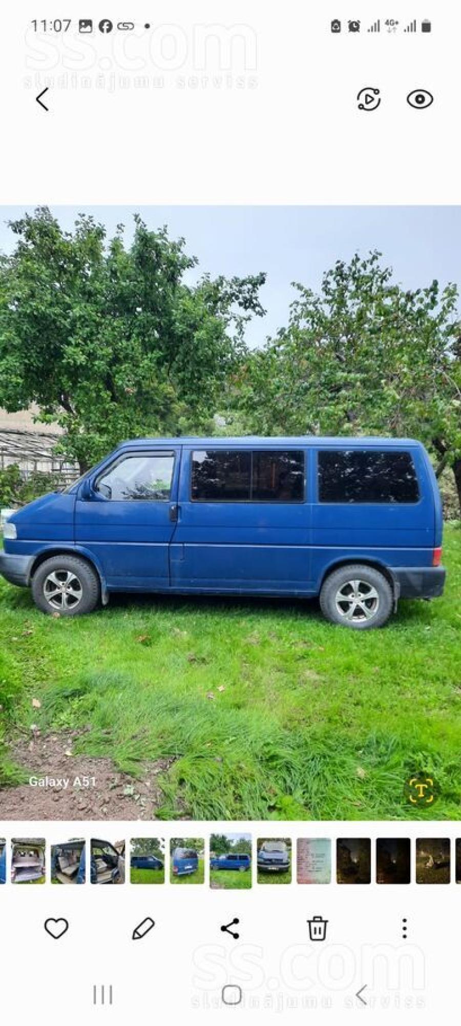 Zils Volkswagen Caravelle 1997 Tukums, ar dzinēja tilpumu 1.90 L un nobraukumu 579 tūkst. km par 3200 €, foto 1 vietnē AUTOMOTO.COM.LV