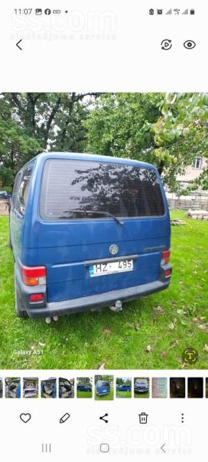 Zils Volkswagen Caravelle 1997 Tukums, ar dzinēja tilpumu 1.90 L un nobraukumu 579 tūkst. km par 3200 €, foto 3 vietnē AUTOMOTO.COM.LV