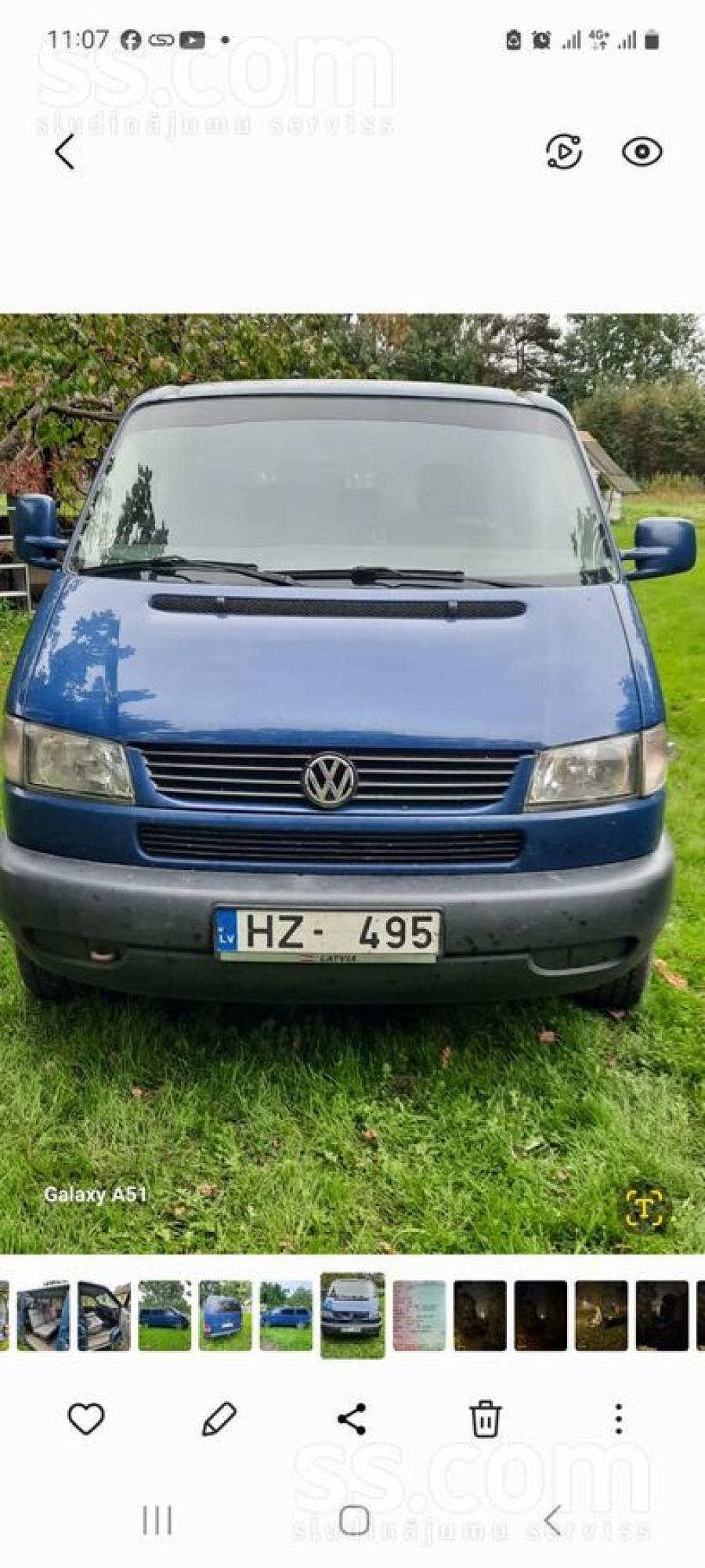 Zils Volkswagen Caravelle 1997 Tukums, ar dzinēja tilpumu 1.90 L un nobraukumu 579 tūkst. km par 3200 €, foto 4 vietnē AUTOMOTO.COM.LV