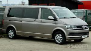 Brown Volkswagen Caravelle 2017 in Liepaja, with an engine capacity of 2.00 L and mileage of 310 thousand km for 18700 €, photo 2 on AUTOMOTO.COM.LV