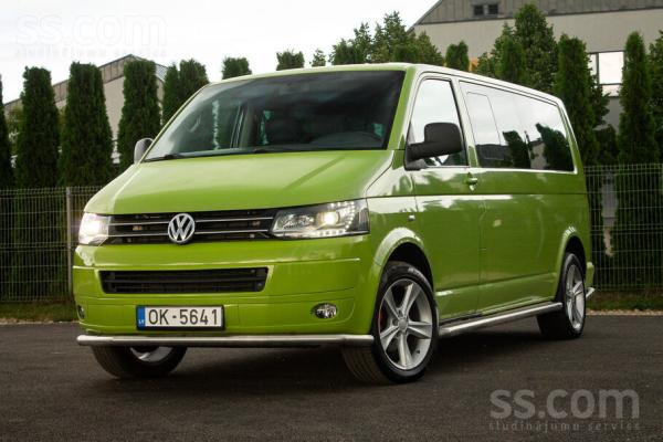 Green Volkswagen Caravelle 2007 in Jelgava, with an engine capacity of 2.50 L and mileage of 421 thousand km for 6100 €, photo 3 on AUTOMOTO.COM.LV