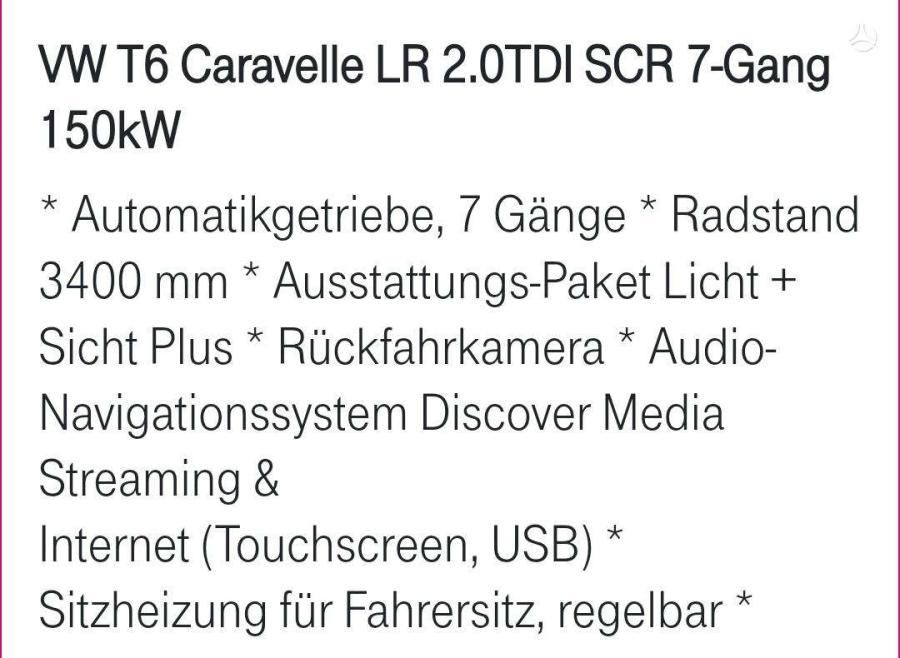 Grey Volkswagen Caravelle 2023 in Radviliskis, with an engine capacity of 1.97 L and mileage of 230 thousand km for 28700 €, photo 37 on AUTOMOTO.COM.LV