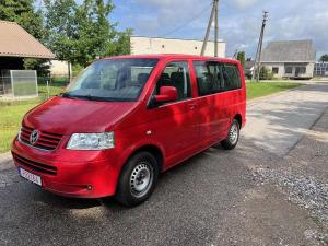 Red Volkswagen Caravelle 2005 in Utena, with an engine capacity of 2.50 L and mileage of 338 thousand km for 5950 €, photo  on AUTOMOTO.COM.LV