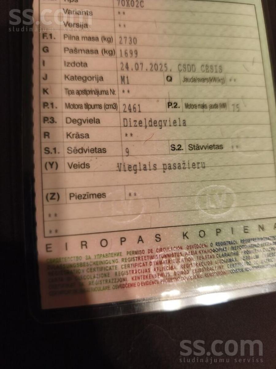 Красный Фольксваген Каравелла 1997 в Цесис, объемом двигателя 2.50 л и пробегом 325 тыс. км за 3800 €, фото 8 на AUTOMOTO.COM.LV