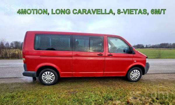 Sarkans Volkswagen Caravelle 2008 Cēsis, ar dzinēja tilpumu 2.50 L un nobraukumu 0 tūkst. km par 6999 €, foto 1 vietnē AUTOMOTO.COM.LV