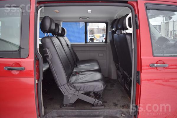 Red Volkswagen Caravelle 2010 in Riga, with an engine capacity of 2.00 L and mileage of 230 thousand km for 7400 €, photo 8 on AUTOMOTO.COM.LV