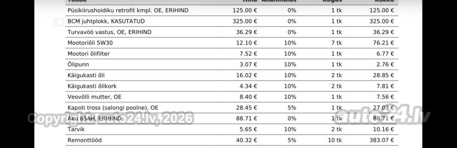 Желтый Фольксваген Каравелла 2010 в Таллин, объемом двигателя 2.00 л и пробегом 574 тыс. км за 6500 €, фото 10 на AUTOMOTO.COM.LV