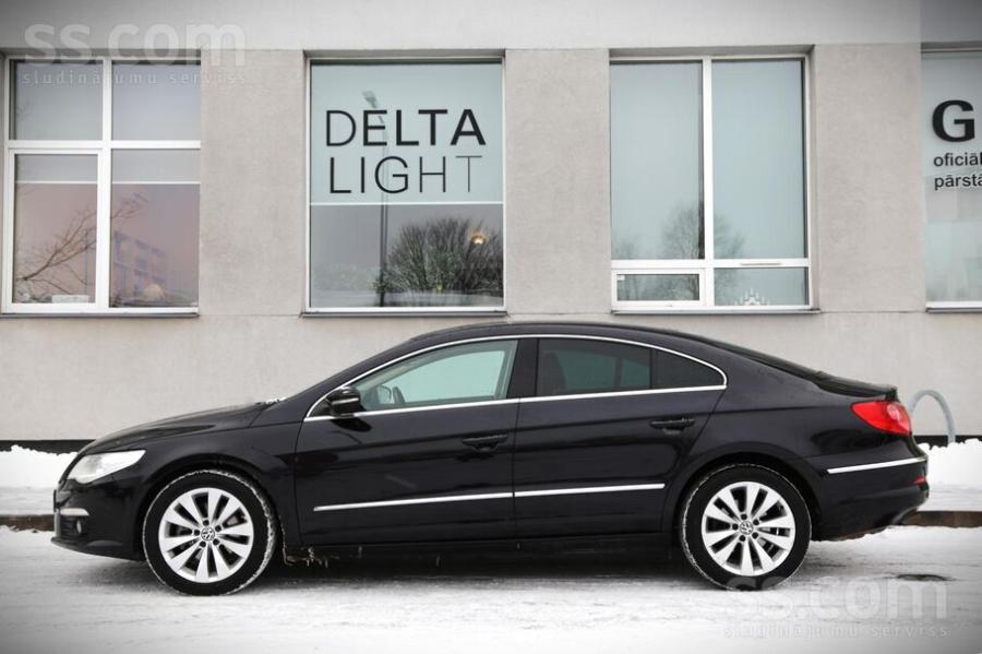 Black Volkswagen CC / Passat CC 2011 in Riga, with an engine capacity of 1.80 L and mileage of 197 thousand km for 4995 €, photo 2 on AUTOMOTO.COM.LV