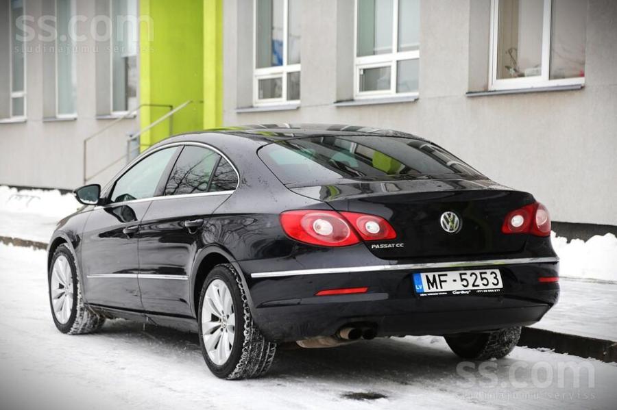 Black Volkswagen CC / Passat CC 2011 in Riga, with an engine capacity of 1.80 L and mileage of 197 thousand km for 4995 €, photo 6 on AUTOMOTO.COM.LV