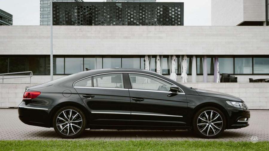Black Volkswagen CC / Passat CC 2013 in Vilnius, with an engine capacity of 1.98 L and mileage of 219 thousand km for 7200 €, photo 6 on AUTOMOTO.COM.LV