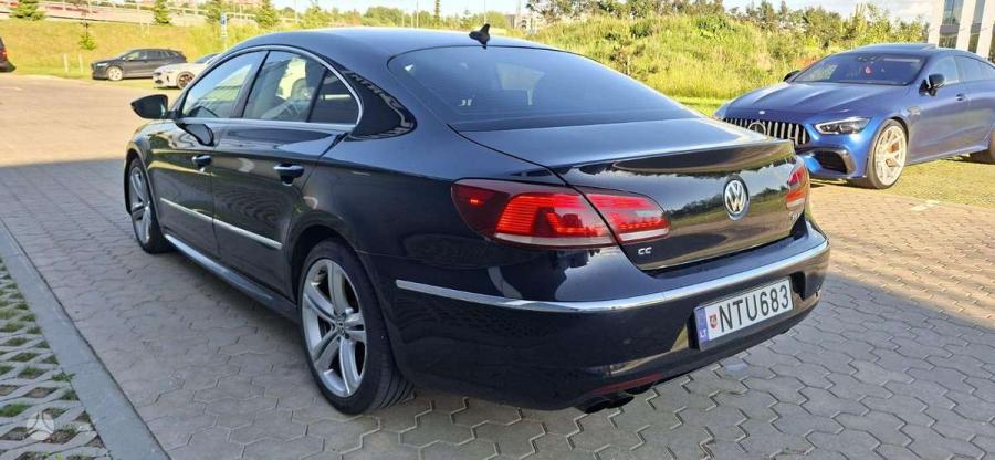 Black Volkswagen CC / Passat CC 2014 in Vilnius, with an engine capacity of 1.98 L and mileage of 233 thousand km for 4350 €, photo 3 on AUTOMOTO.COM.LV