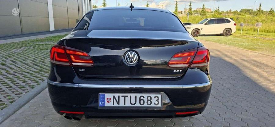 Black Volkswagen CC / Passat CC 2014 in Vilnius, with an engine capacity of 1.98 L and mileage of 233 thousand km for 4350 €, photo 6 on AUTOMOTO.COM.LV
