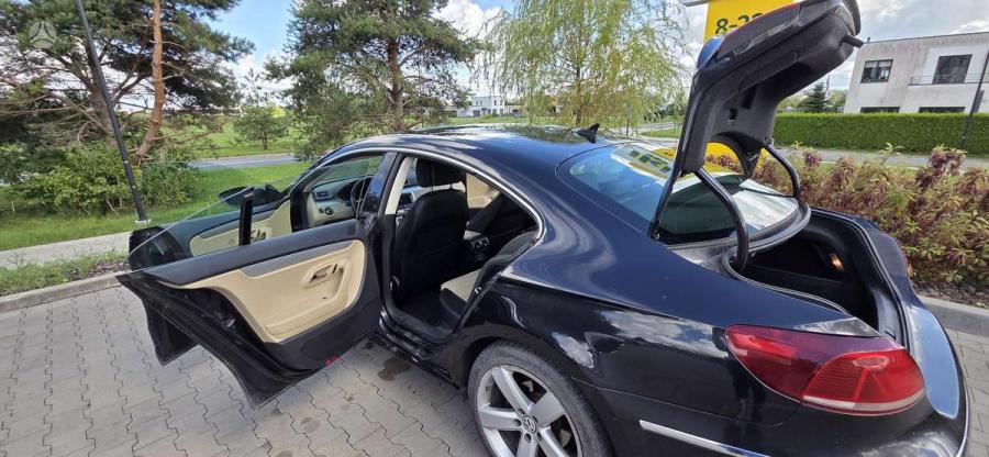 Black Volkswagen CC / Passat CC 2014 in Vilnius, with an engine capacity of 1.98 L and mileage of 195 thousand km for 5500 €, photo 11 on AUTOMOTO.COM.LV