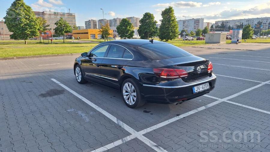 Black Volkswagen CC / Passat CC 2015 in Riga, with an engine capacity of 2.00 L and mileage of 157 thousand km for 10000 €, photo 5 on AUTOMOTO.COM.LV