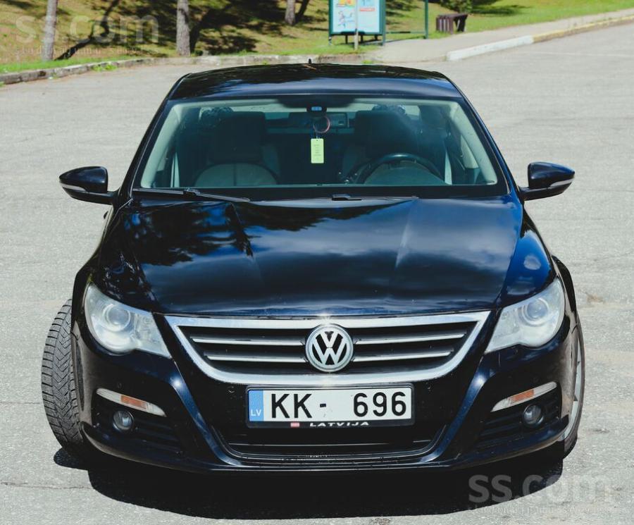 Black Volkswagen CC / Passat CC 2008 in Cesis, with an engine capacity of 2.00 L and mileage of 378 thousand km for 3650 €, photo 1 on AUTOMOTO.COM.LV