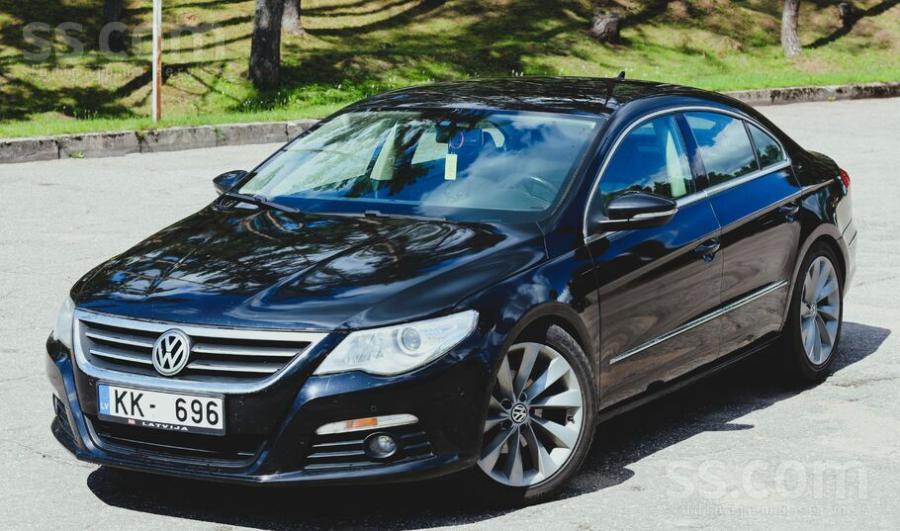 Black Volkswagen CC / Passat CC 2008 in Cesis, with an engine capacity of 2.00 L and mileage of 378 thousand km for 3650 €, photo 3 on AUTOMOTO.COM.LV