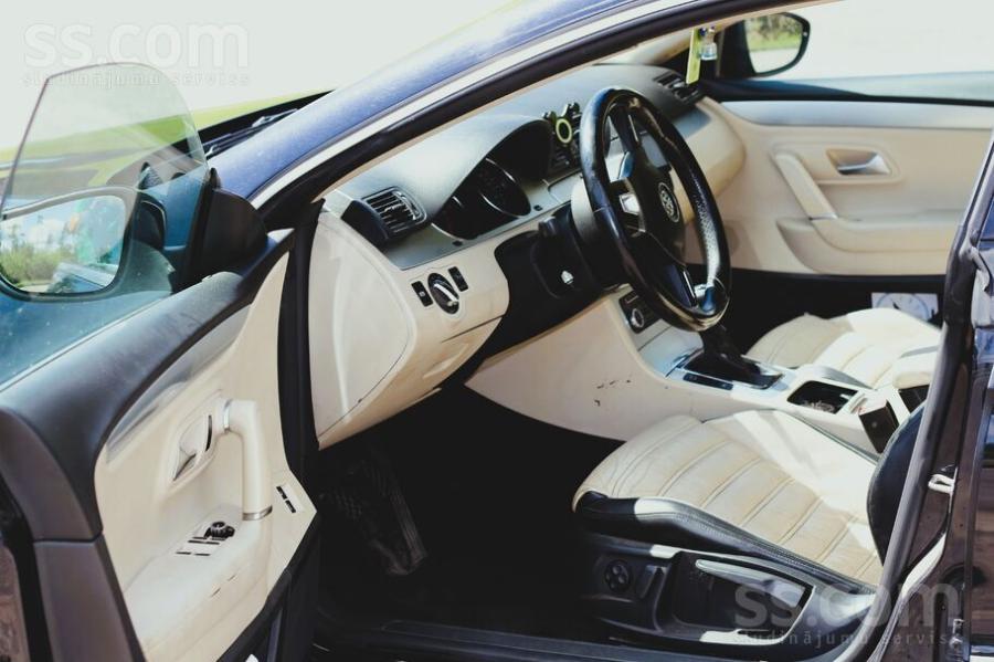Black Volkswagen CC / Passat CC 2008 in Cesis, with an engine capacity of 2.00 L and mileage of 378 thousand km for 3650 €, photo 6 on AUTOMOTO.COM.LV