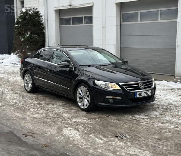 Black Volkswagen CC / Passat CC 2009 in Riga, with an engine capacity of 2.00 L and mileage of 346 thousand km for 5900 €, photo 1 on AUTOMOTO.COM.LV