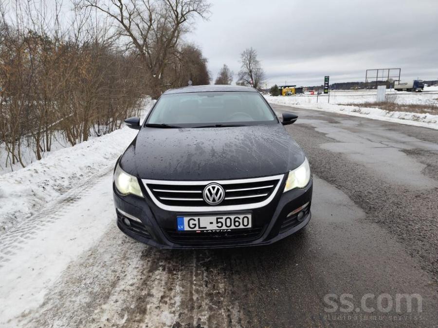 Black Volkswagen CC / Passat CC 2009 in Riga, with an engine capacity of 2.00 L and mileage of 365 thousand km for 2700 €, photo 1 on AUTOMOTO.COM.LV