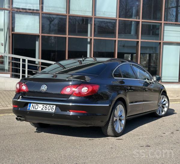 Black Volkswagen CC / Passat CC 2009 in Riga, with an engine capacity of 2.00 L and mileage of 346 thousand km for 5190 €, photo 3 on AUTOMOTO.COM.LV