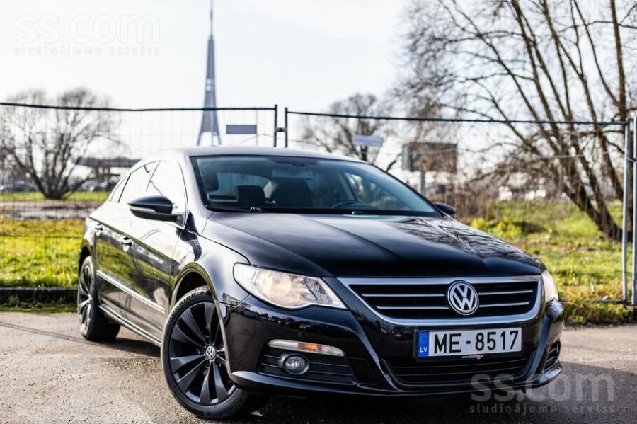 Black Volkswagen CC / Passat CC 2010 in Riga, with an engine capacity of 1.80 L and mileage of 319 thousand km for 4790 €, photo 2 on AUTOMOTO.COM.LV