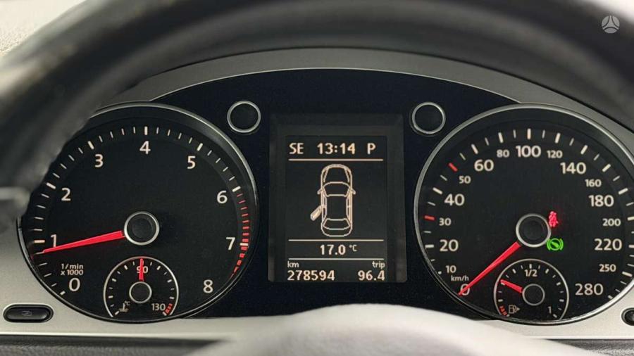 Black Volkswagen CC / Passat CC 2010 in Vilnius, with an engine capacity of 1.80 L and mileage of 279 thousand km for 2150 €, photo 13 on AUTOMOTO.COM.LV