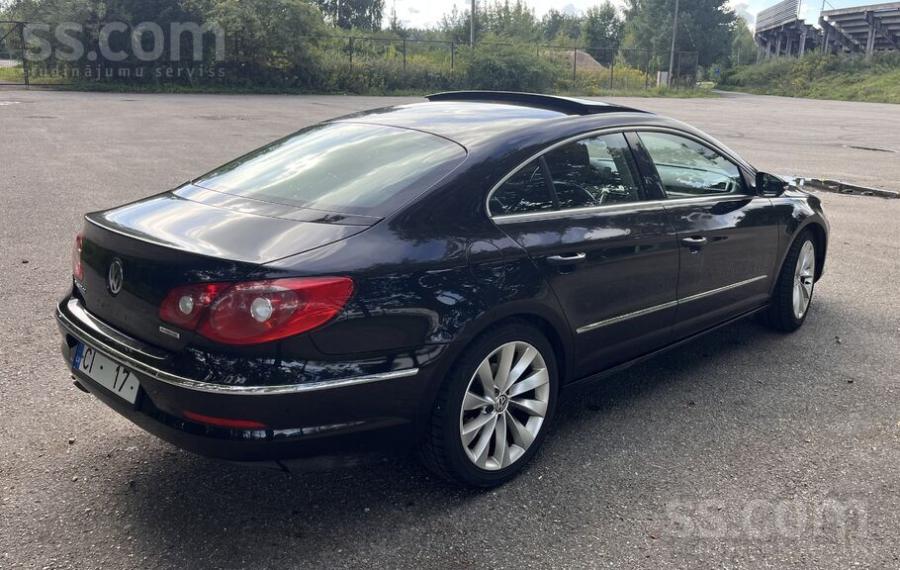 Black Volkswagen CC / Passat CC 2011 in Riga, with an engine capacity of 2.00 L and mileage of 316 thousand km for 2850 €, photo 3 on AUTOMOTO.COM.LV