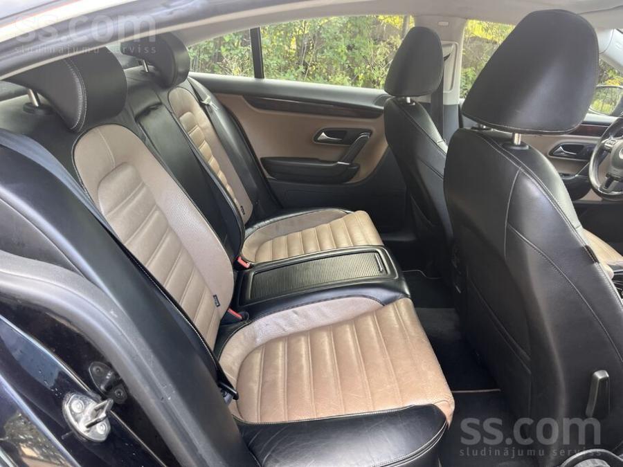 Black Volkswagen CC / Passat CC 2011 in Riga, with an engine capacity of 2.00 L and mileage of 316 thousand km for 2850 €, photo 6 on AUTOMOTO.COM.LV