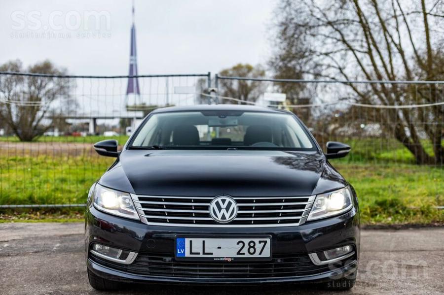 Black Volkswagen CC / Passat CC 2012 in Riga, with an engine capacity of 2.00 L and mileage of 273 thousand km for 6390 €, photo 3 on AUTOMOTO.COM.LV