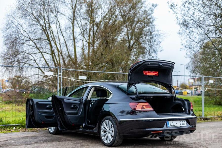 Black Volkswagen CC / Passat CC 2012 in Riga, with an engine capacity of 2.00 L and mileage of 273 thousand km for 6390 €, photo 9 on AUTOMOTO.COM.LV